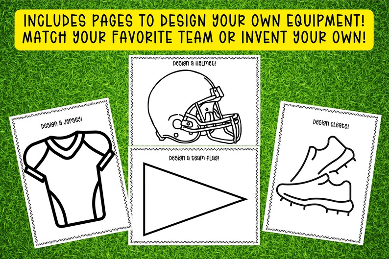 Football Coloring Pages for Kids, Instant Download, Super Football ...