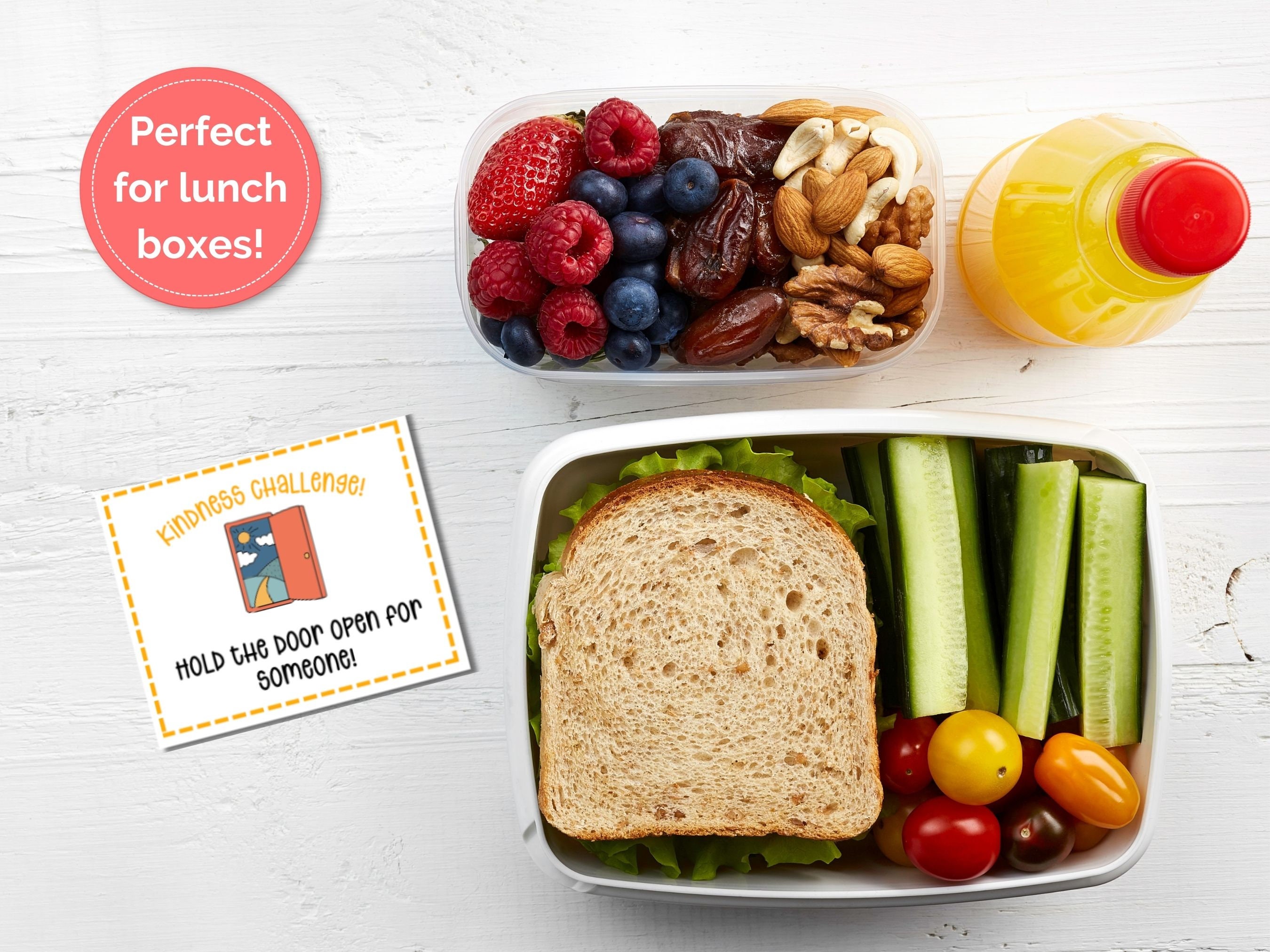 Printable Random Acts of Kindness Cards, Be Kind Lunch Box Notes ...