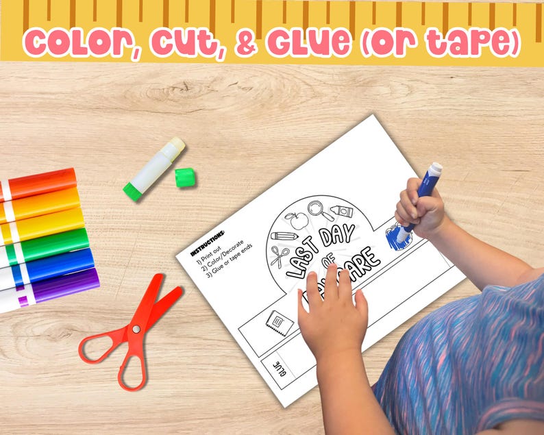 Last Day of School Crown Printable, Prek to 3rd, Kids Coloring Craft ...