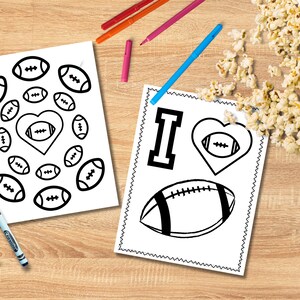 Football Coloring Pages for Kids, Instant Download, Super Football ...
