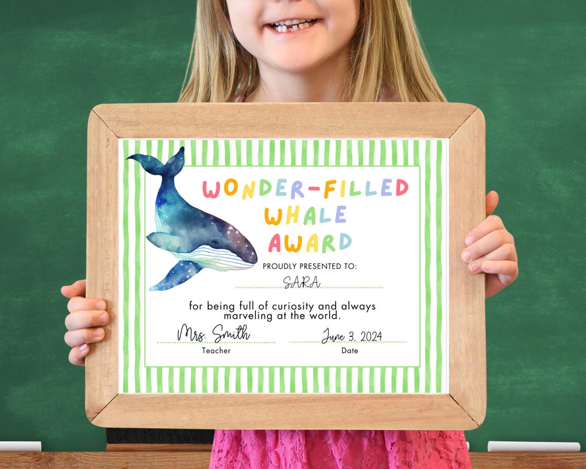 Printable End of Year Awards for Students – 40 Cute Animal Certificates ...
