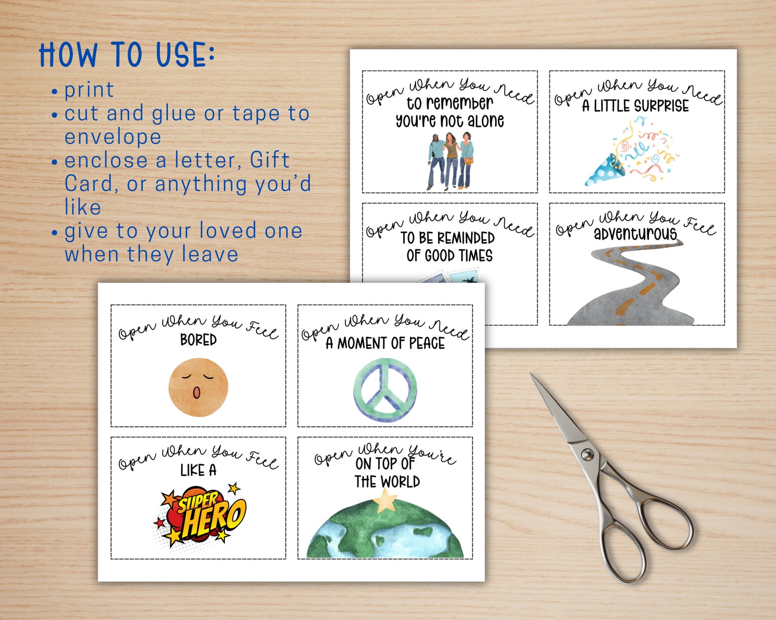 Open When Envelope Labels: College DIY Gift (digital Download) - Etsy