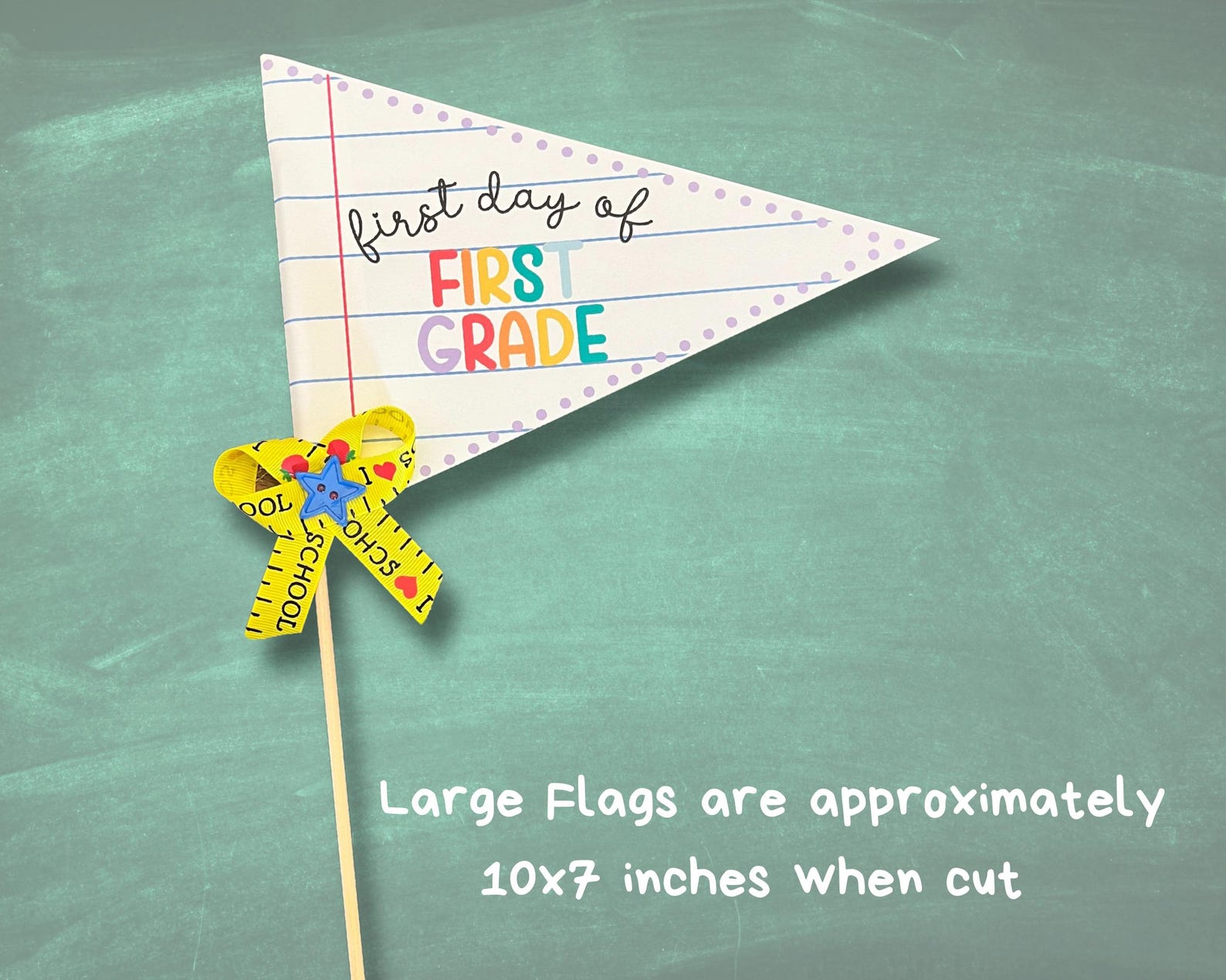 First Day of School Flag Photo Prop, 1st Day of School Pennant, Back to ...