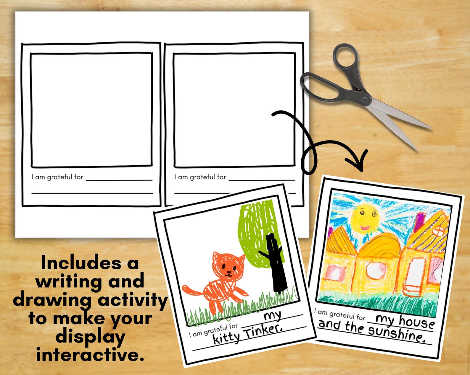 Gratitude Bulletin Board Kit, Thanksgiving Door Decoration, Thankful ...