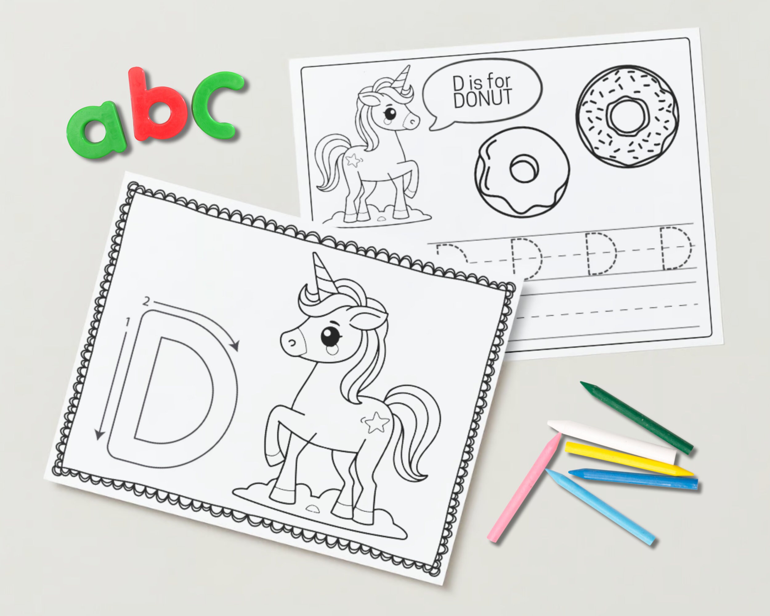 52 Unicorn Alphabet Coloring Pages Printable, ABC Handwriting Practice ...