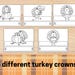 Thanksgiving Turkey Paper Crowns: Kids Coloring Craft (digital Download ...