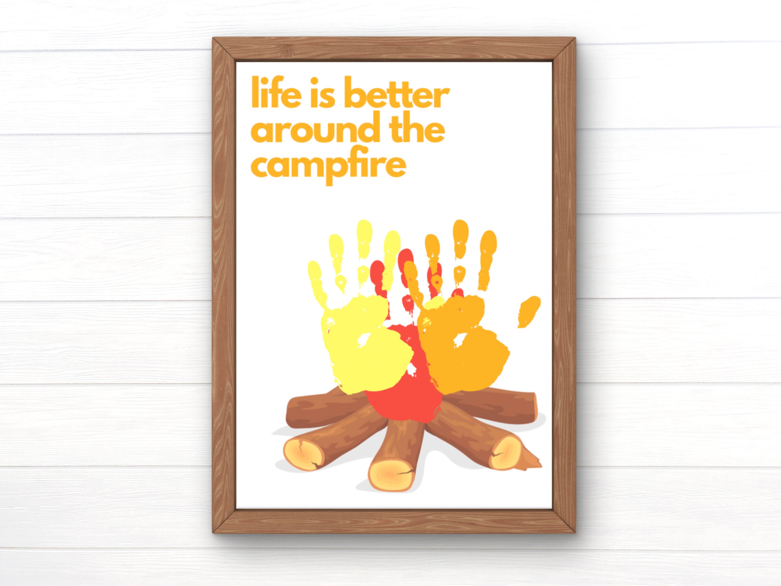 Camping Handprint Art - S'more Printable Craft Templates, Keepsake for ...