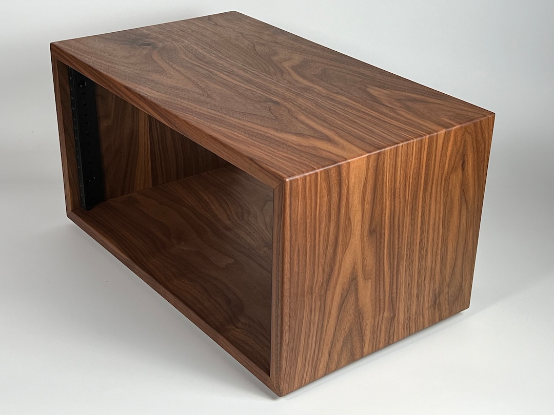 Studio Rack - Solid Walnut Audio / Video / Data Gear Rack for 19" Rack ...