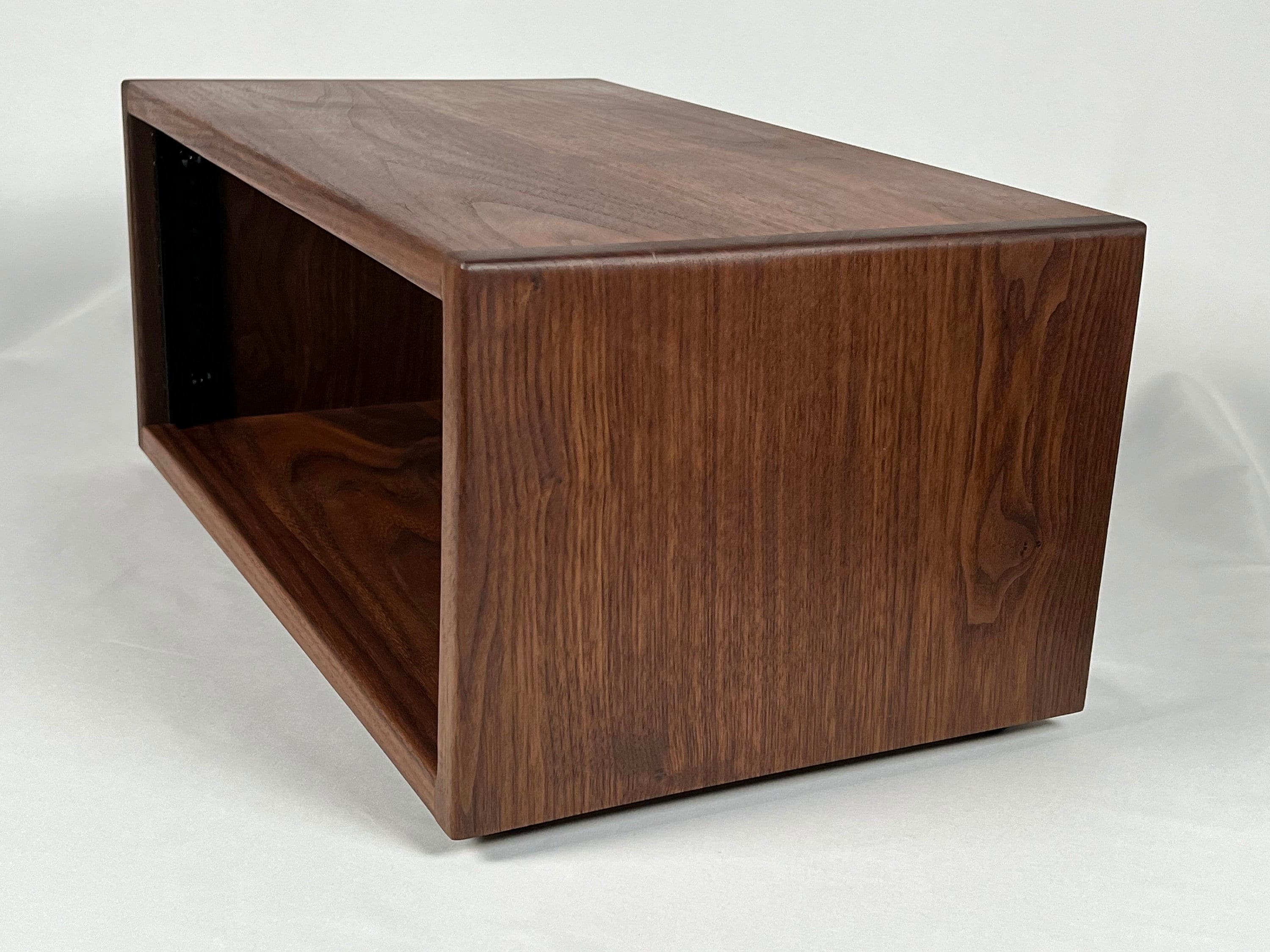 Studio Rack Solid Walnut Audio / Video / Data Gear Rack Cabinet for 19 ...