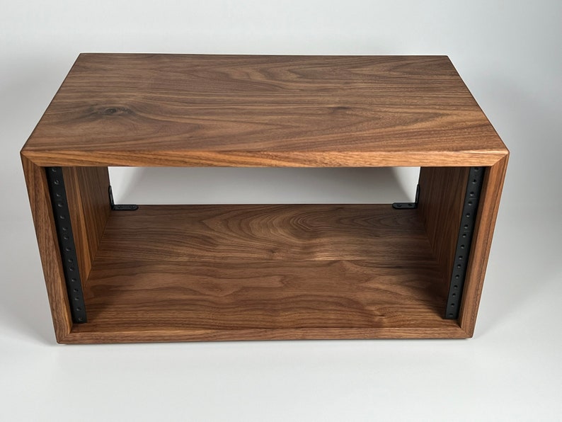 Studio Rack Solid Walnut Audio / Video / Data Gear Rack for 19 Rack ...