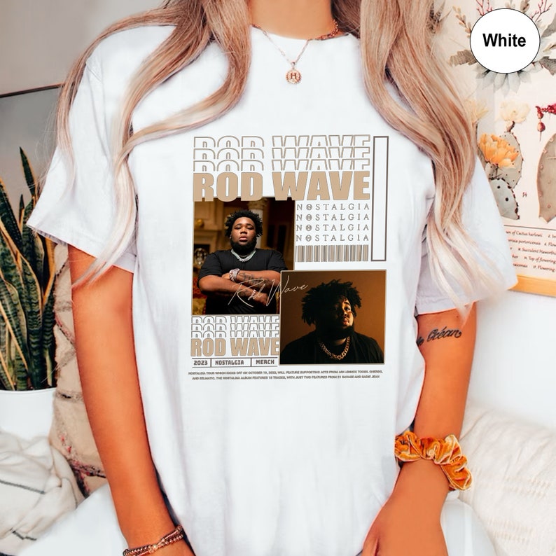 Rod Wave Png Design, Rod Wave Nostalgia 2024 Rap Music Png, Retro Tour ...