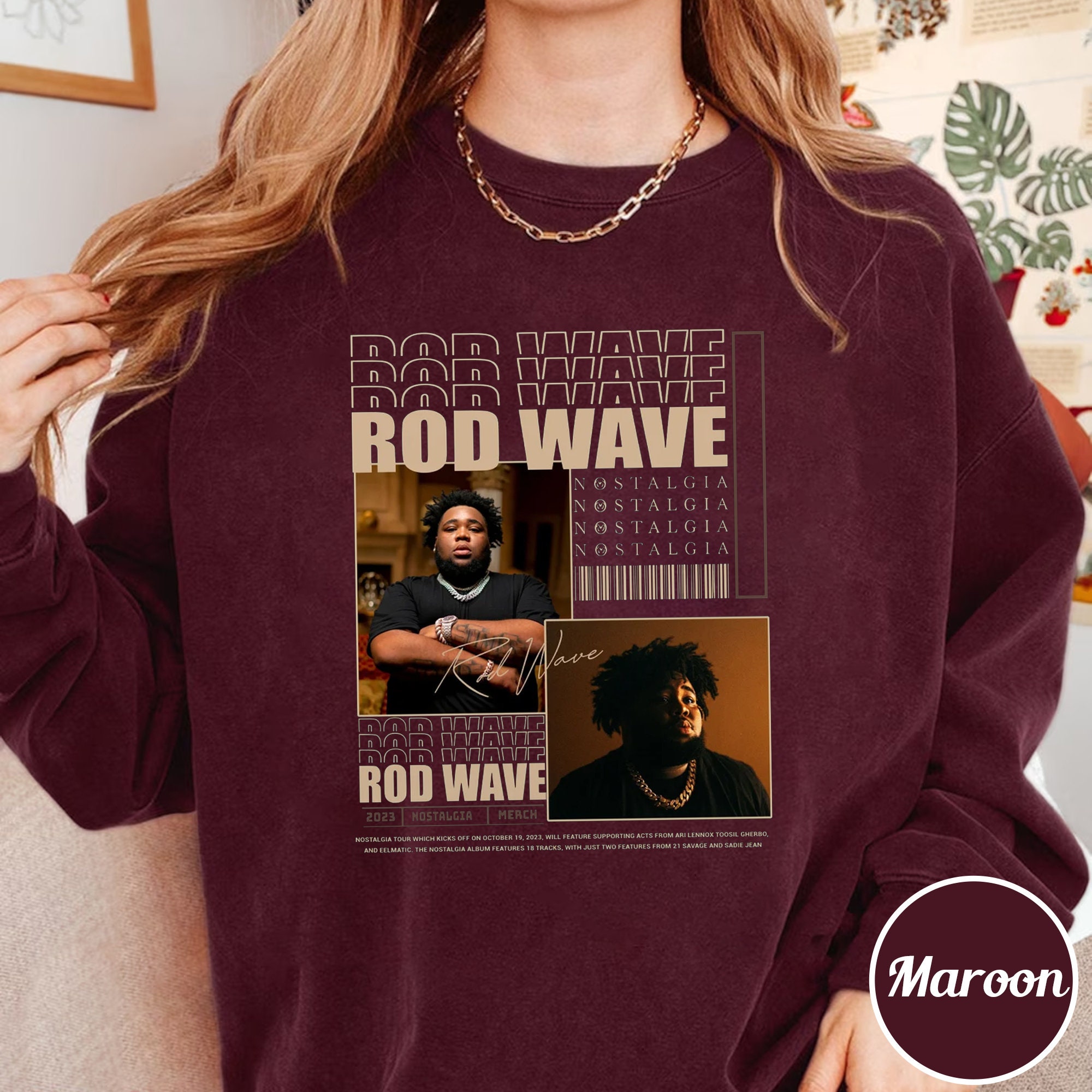 Rod Wave Png Design, Rod Wave Nostalgia 2024 Rap Music Png, Retro Tour ...