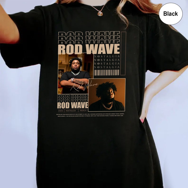 Rod Wave Png Design, Rod Wave Nostalgia 2024 Rap Music Png, Retro Tour ...