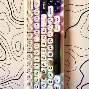 Minimalist White Custom Modded Mechanical Keyboard (GMK67) - Etsy