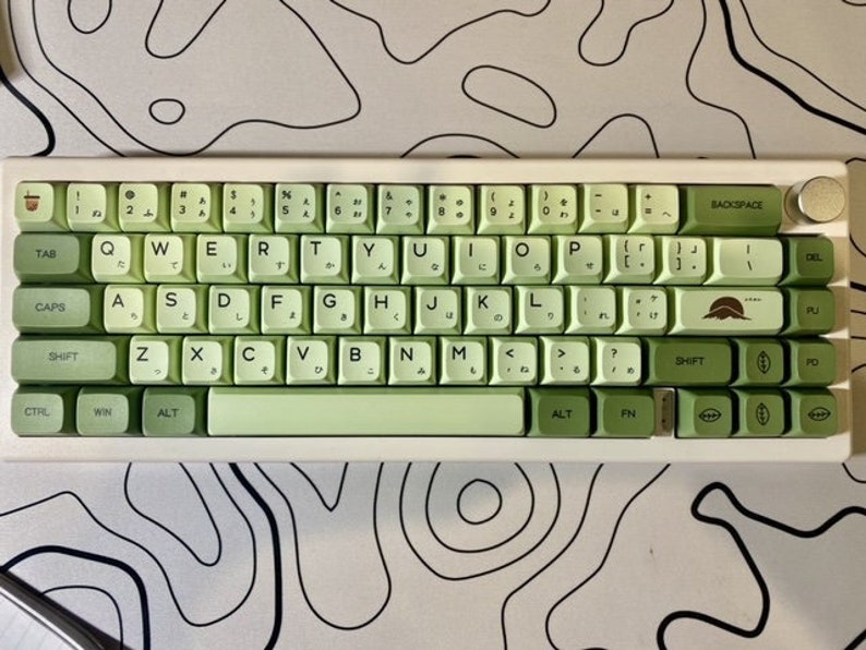 Matcha Green Custom Modded Mechanical Keyboard GMK67 - Etsy