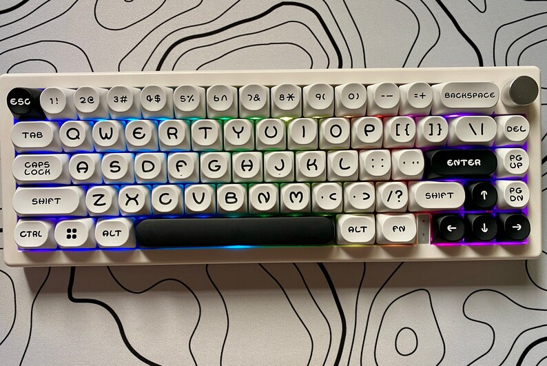 Minimalist White Custom Modded Mechanical Keyboard (GMK67) - Etsy