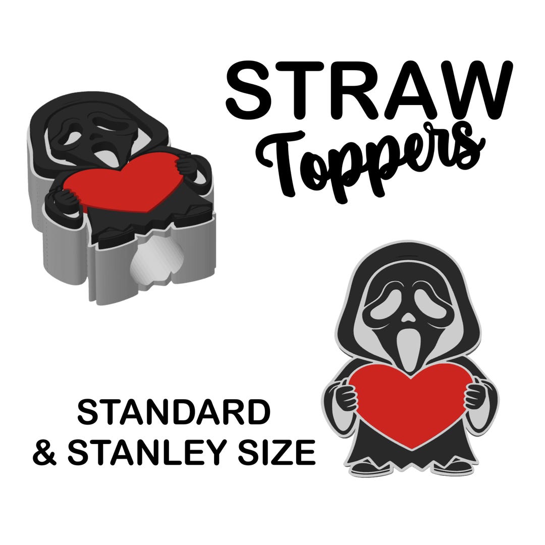 Valentine Ghost Straw Topper, 3D Print File - Etsy
