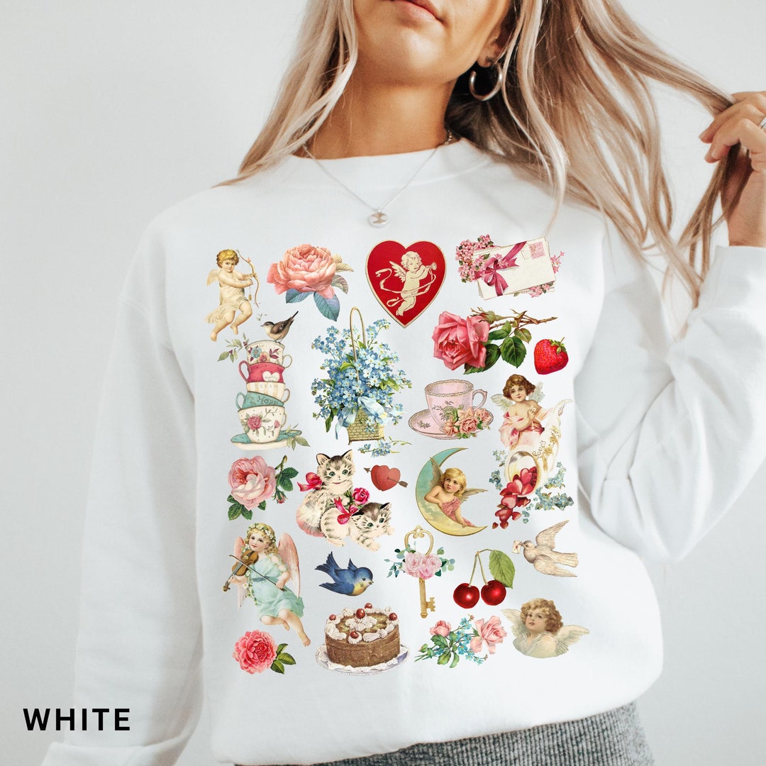 Valentine's Vintage Style Sweatshirt, Retro Valentine's Shirt, Trendy ...