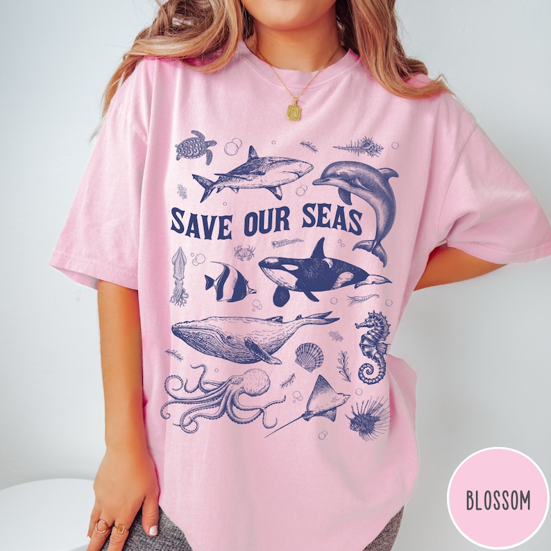 Save Our Seas Tshirt, Protect Our Oceans Tshirt, Shark Shirt, Save the ...
