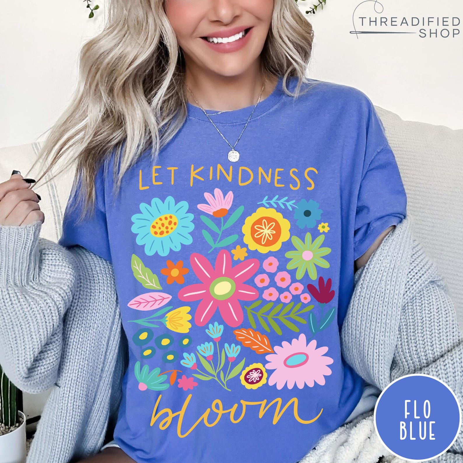 Let Kindness Bloom Comfort Colors® T-shirt, Mental Health Shirt, Be ...