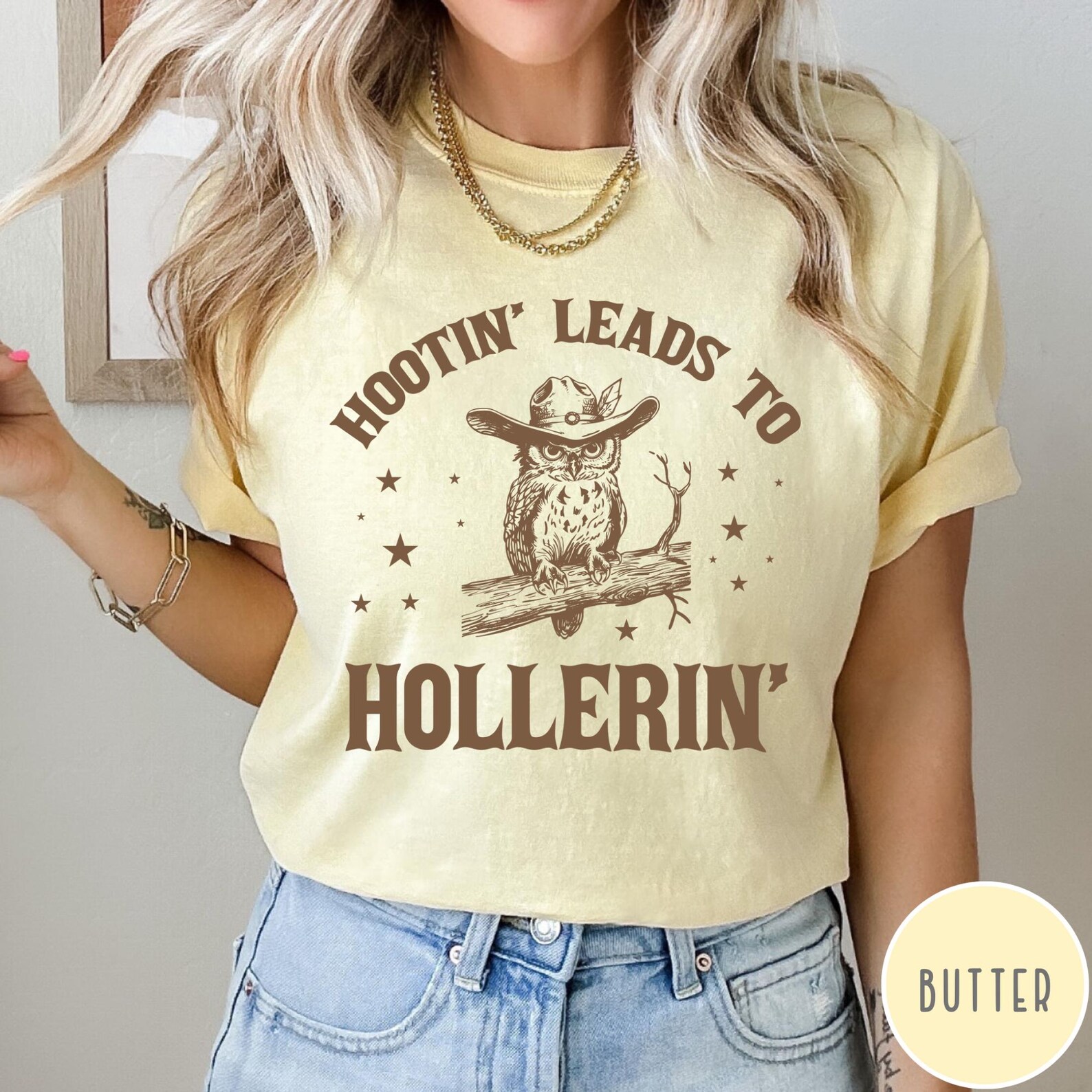 Hootin' Leads to Hollerin' Comfort Colors® Shirt, Hooting Hollering ...