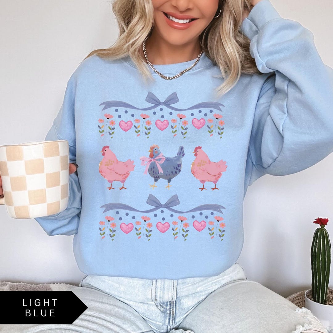 Colorful Vintage Original 1980s Chickens Sweatshirt, Retro Chicken With ...