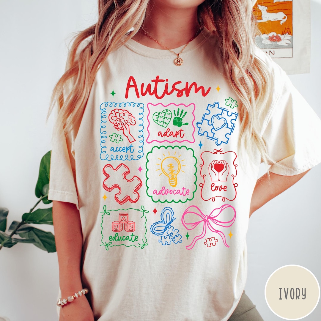 Autism Awareness Comfort Colors® T-shirt, Coquette Autism Shirt, Autism ...
