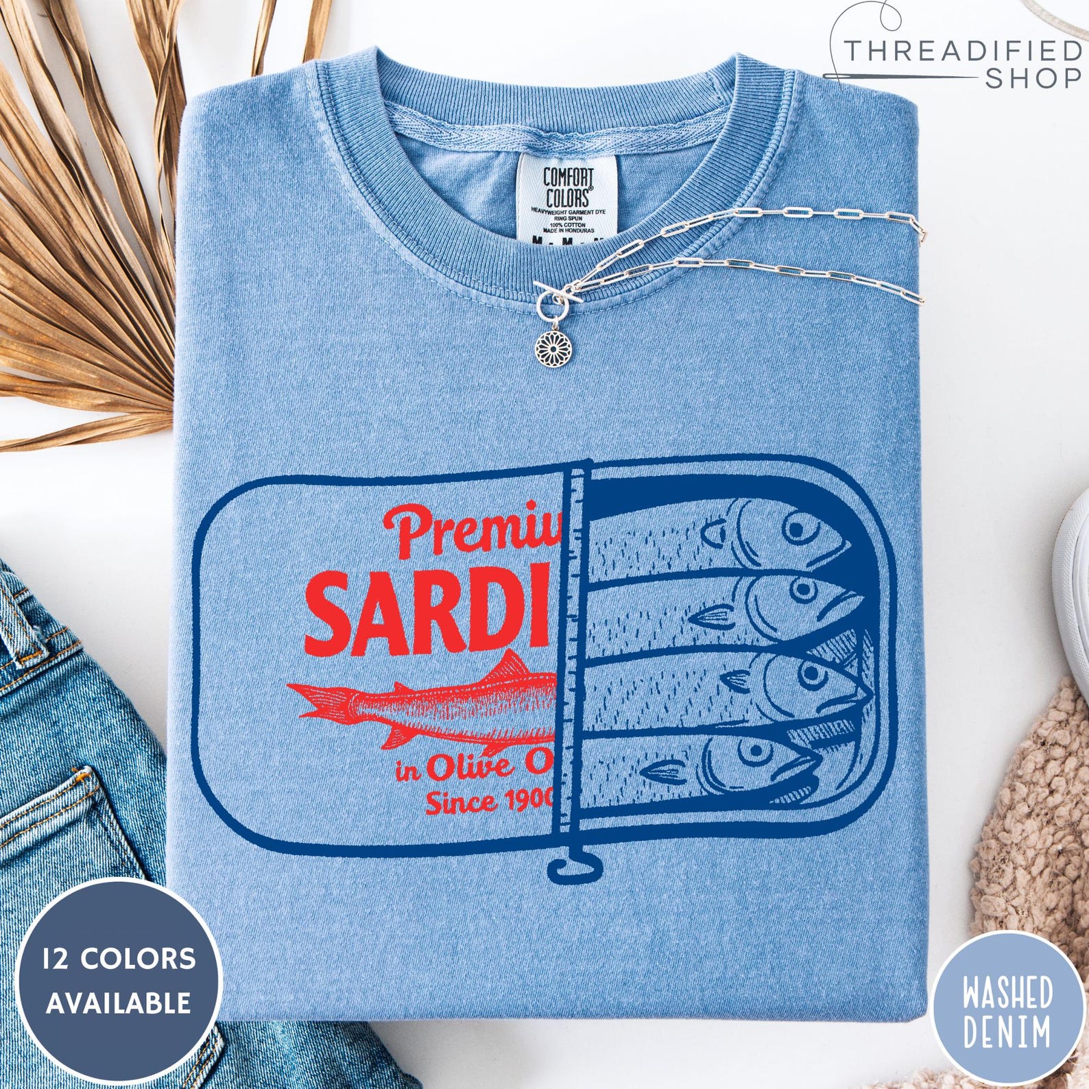 Retro Sardines Comfort Colors® T-shirt, Vintage Sardines Shirt, Funny ...