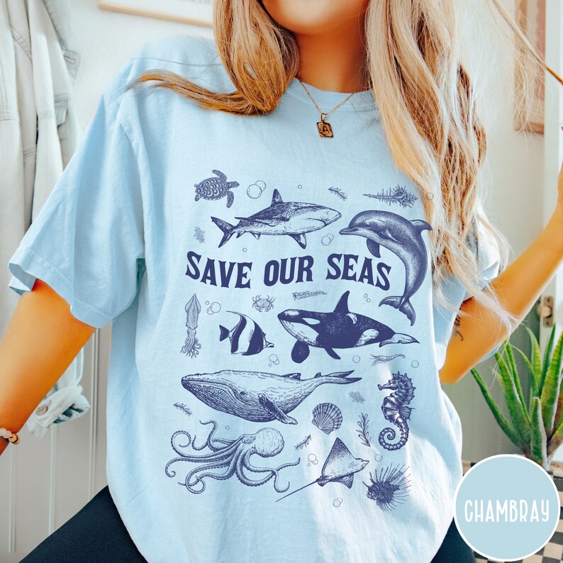 Save Our Seas Tshirt, Protect Our Oceans Tshirt, Shark Shirt, Save the ...