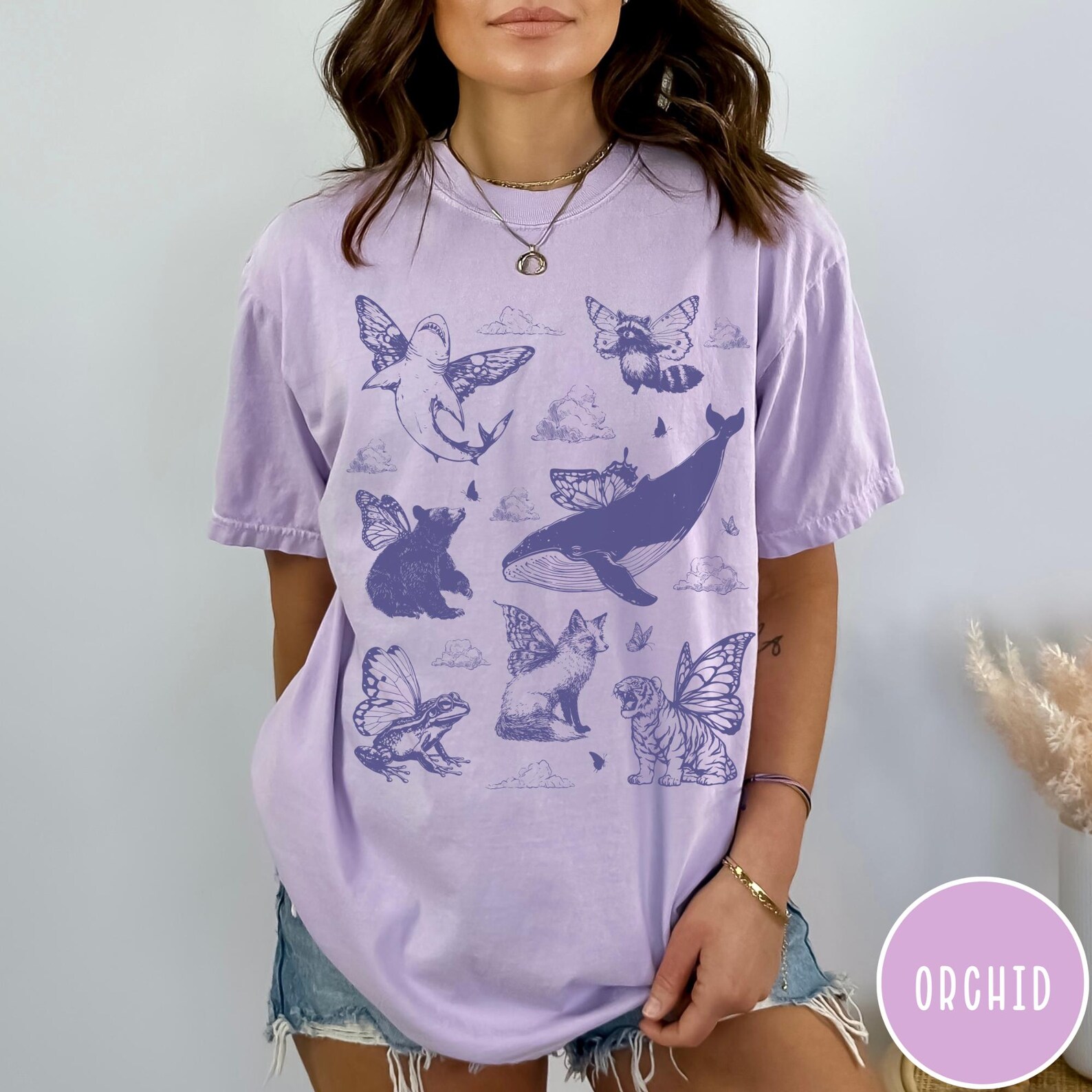Vintage Fairy Animals Comfort Colors® T-shirt, Cute Fairy Shirt ...