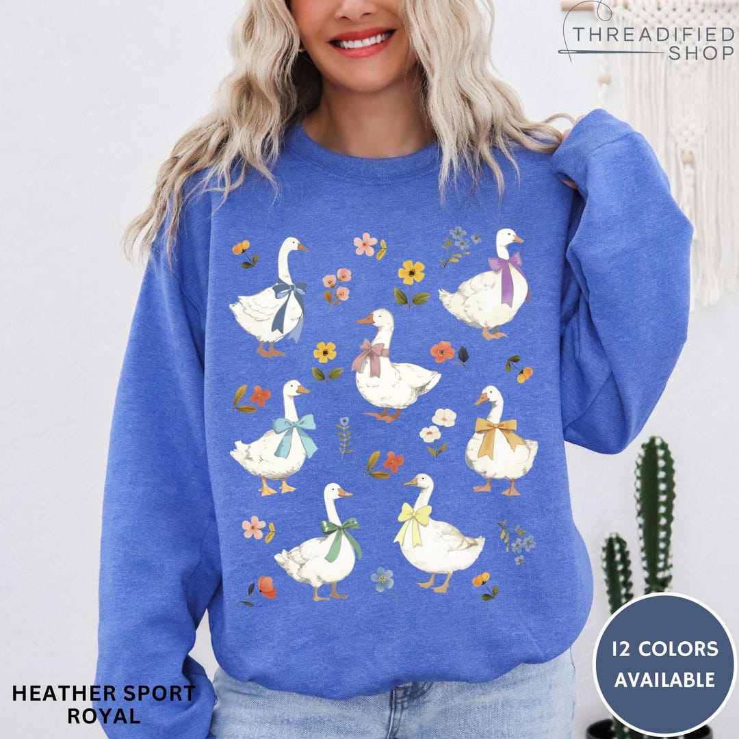 Vintage Goose Sweatshirt, Funny Goose Shirt, Oversized Sweatshirt ...