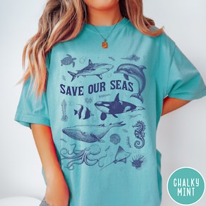 Save Our Seas Tshirt, Protect Our Oceans Tshirt, Shark Shirt, Save the ...