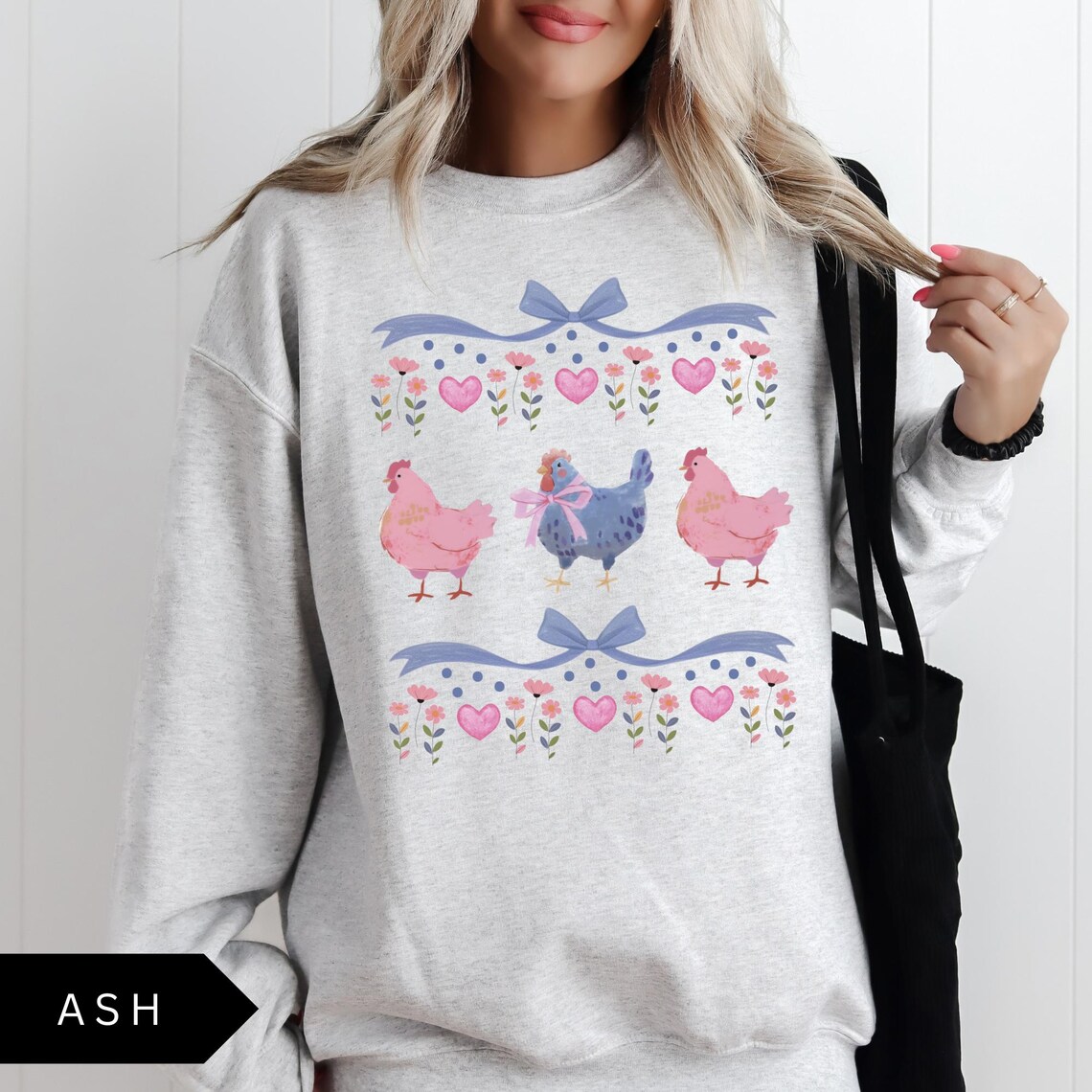 Colorful Vintage Original 1980s Chickens Sweatshirt, Retro Chicken With ...