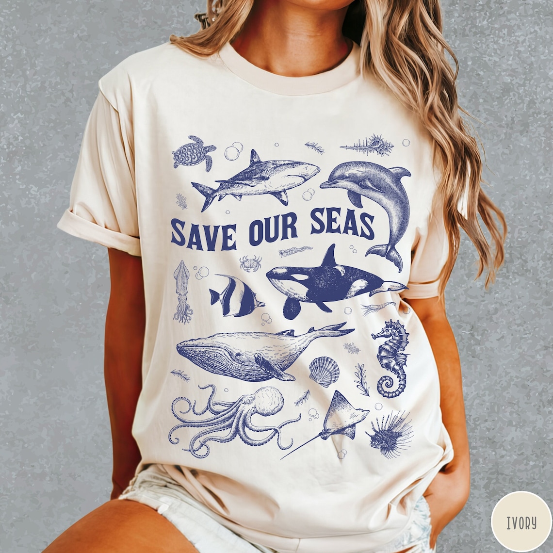 Save Our Seas Tshirt, Protect Our Oceans Tshirt, Shark Shirt, Save the ...