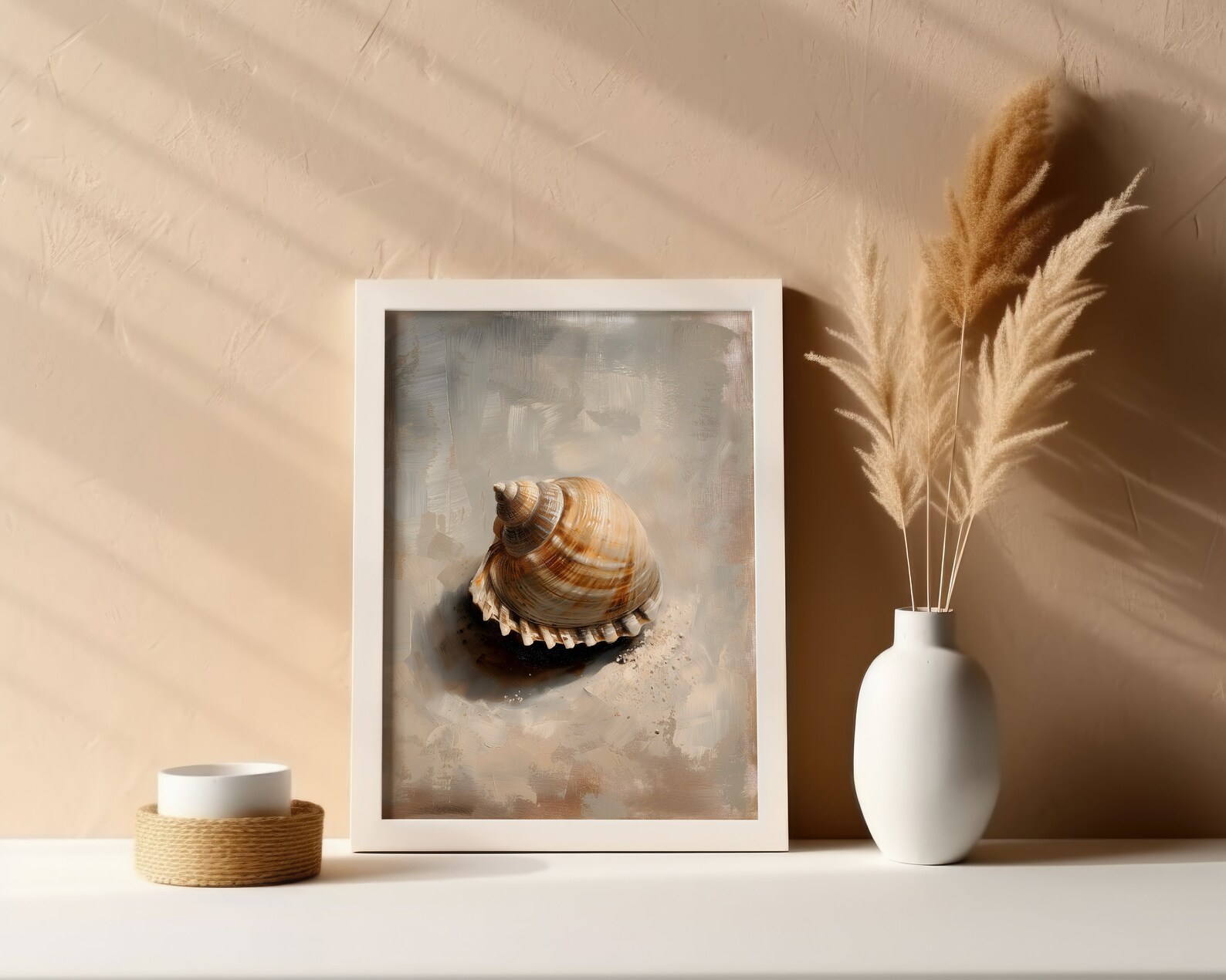 Shell Paintings Collectionneutral Tones, Black, Whitevintage ...
