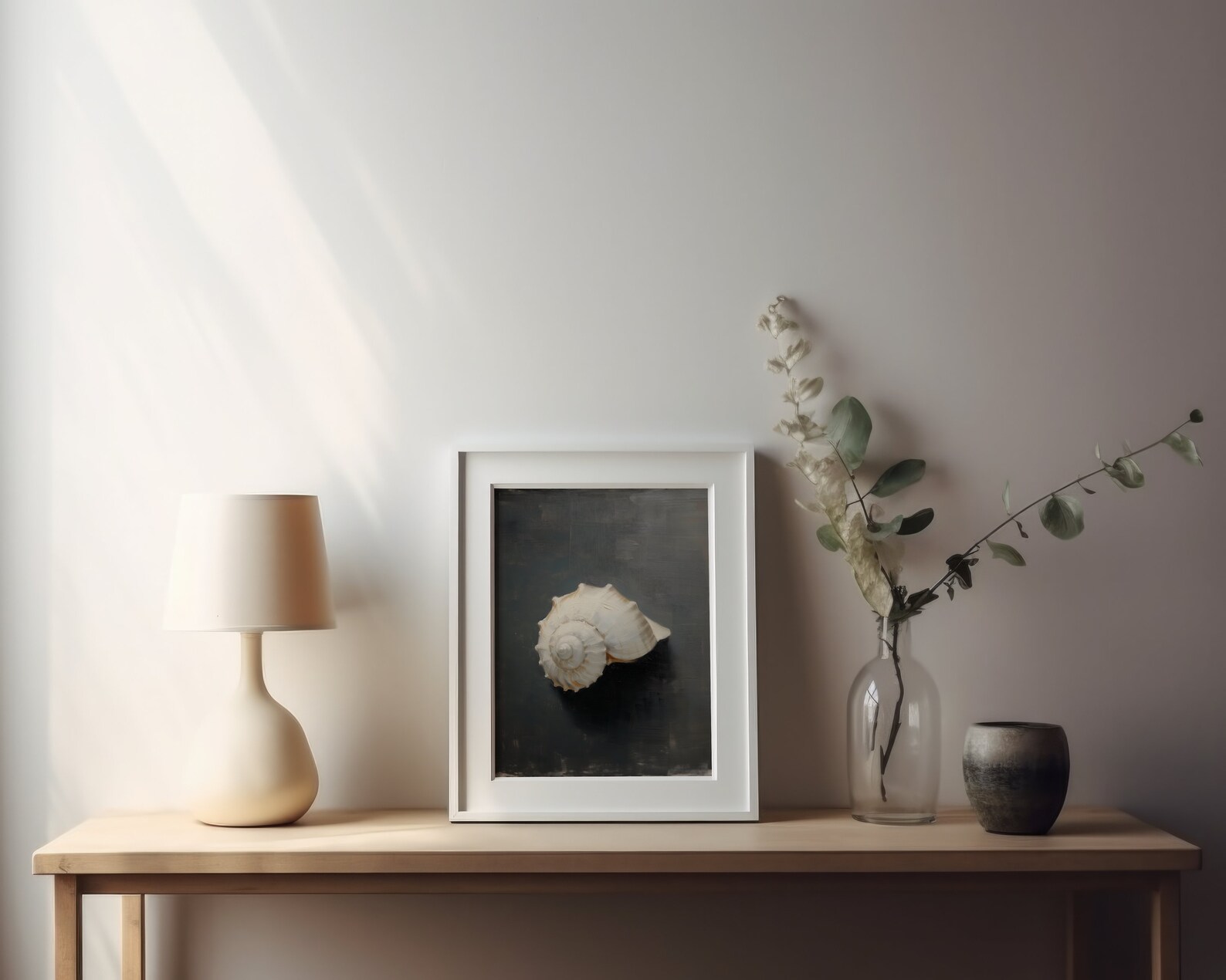 Shell Paintings Collectionneutral Tones, Black, Whitevintage ...