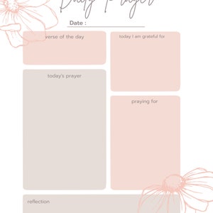 Printable Daily Devotional/prayer Template - Etsy