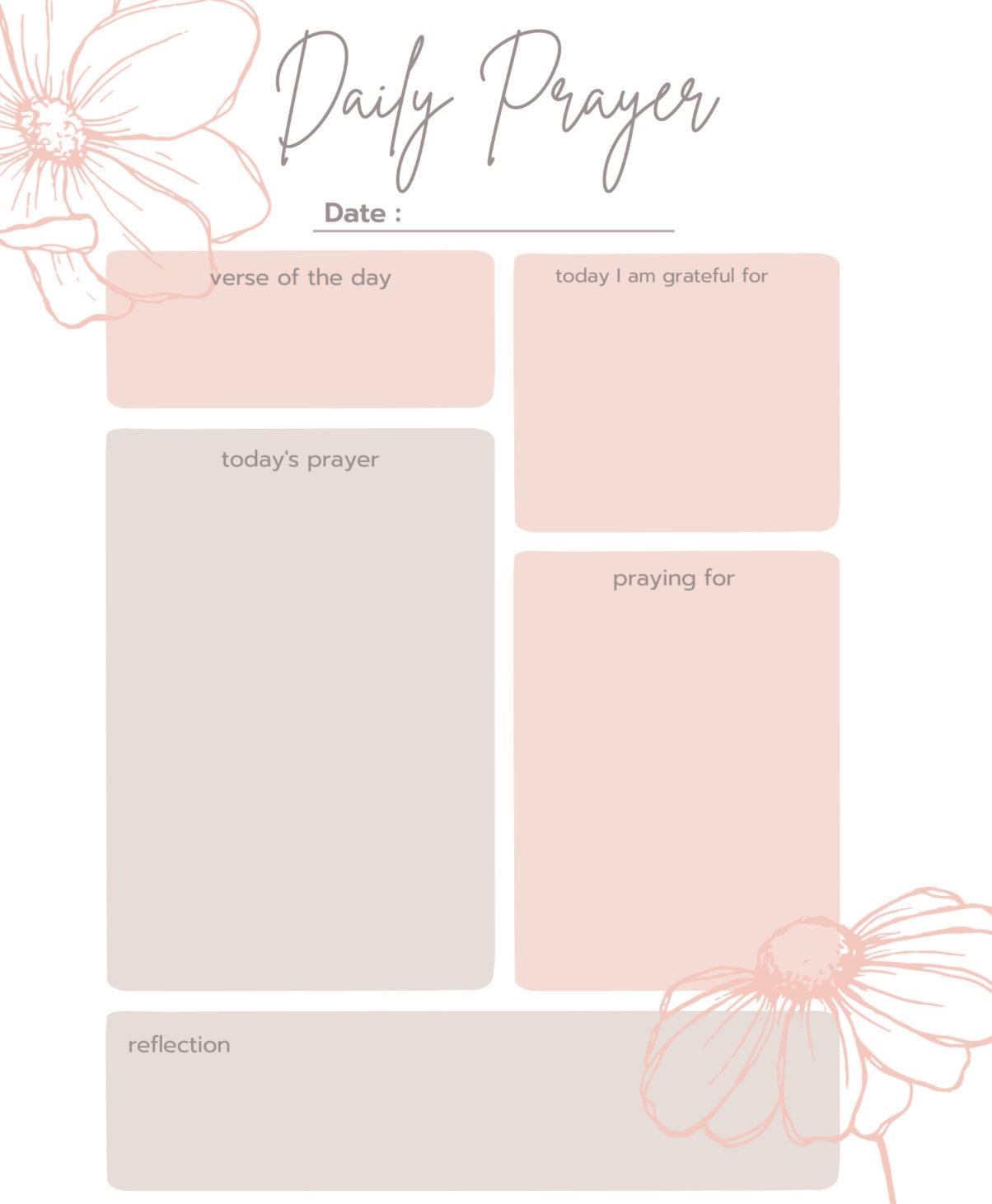 Printable Daily Devotional/prayer Template - Etsy