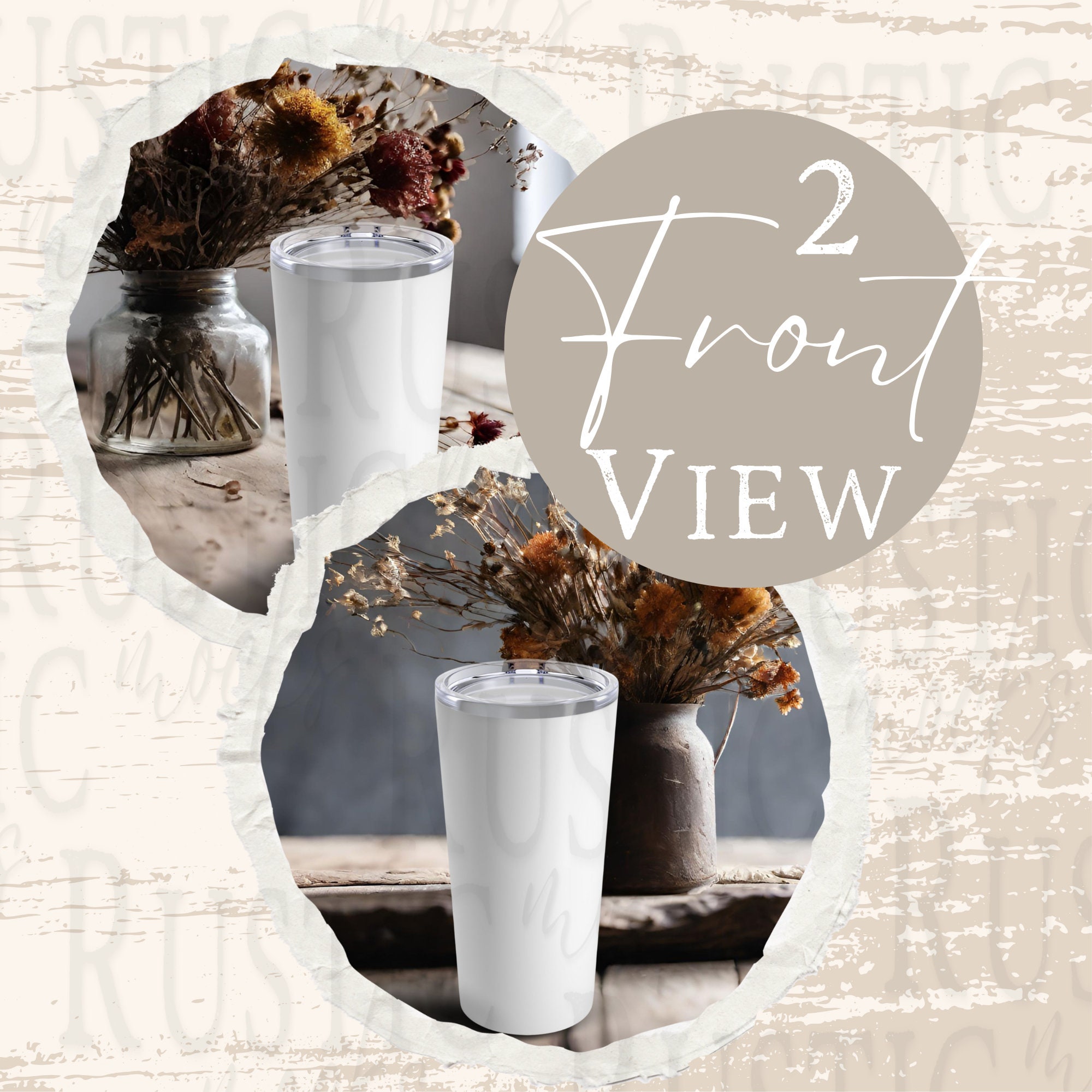 10 Floral White Tumbler Mockup Bundle 20 Oz Printify Tumbler 20 Oz PNG ...