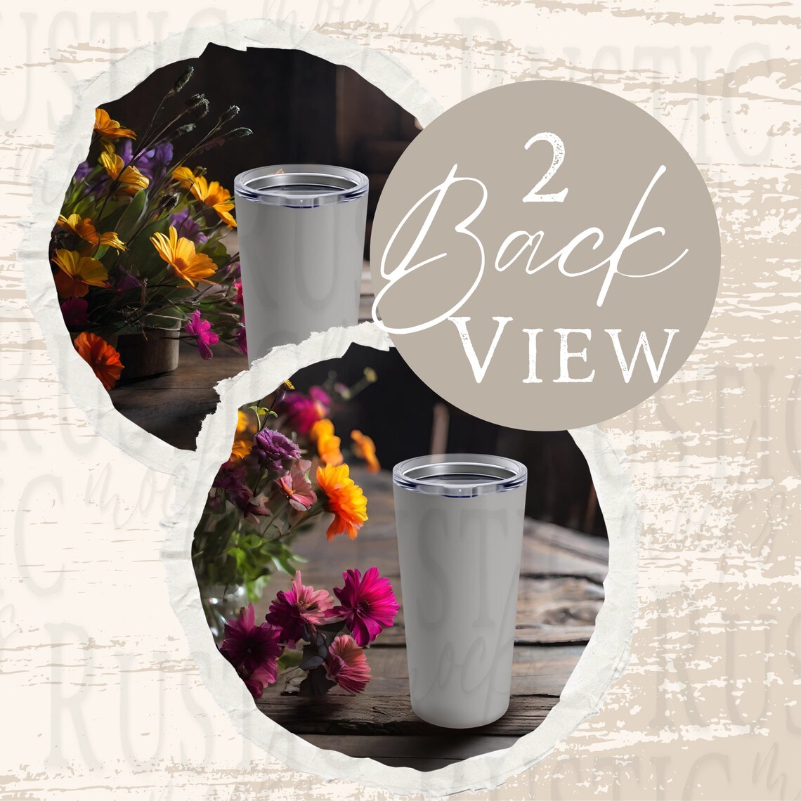 10 Floral Light Grey Tumbler Mockup Bundle Printify Tumbler 20 Oz PNG ...