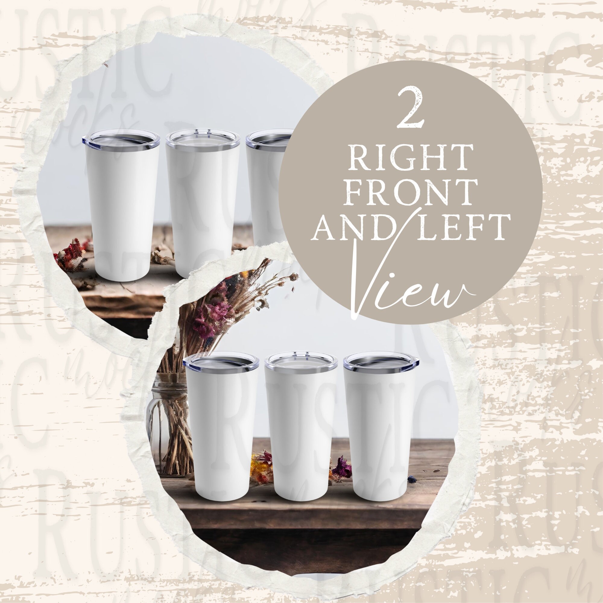 10 Floral White Tumbler Mockup Bundle 20 Oz Printify Tumbler 20 Oz PNG ...
