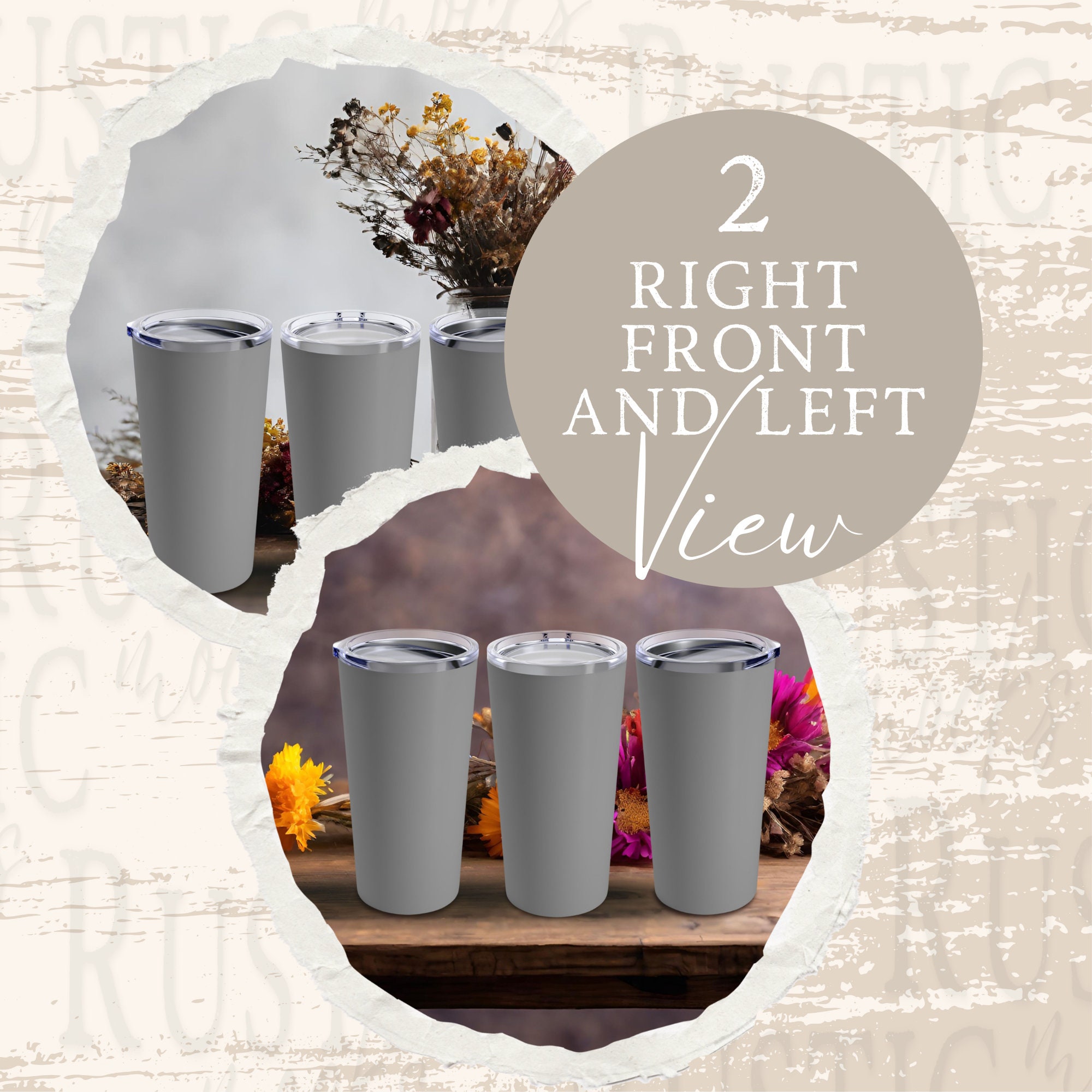 10 Floral Grey Tumbler Mockup Bundle 20 Oz Printify Tumbler 20 Oz PNG ...