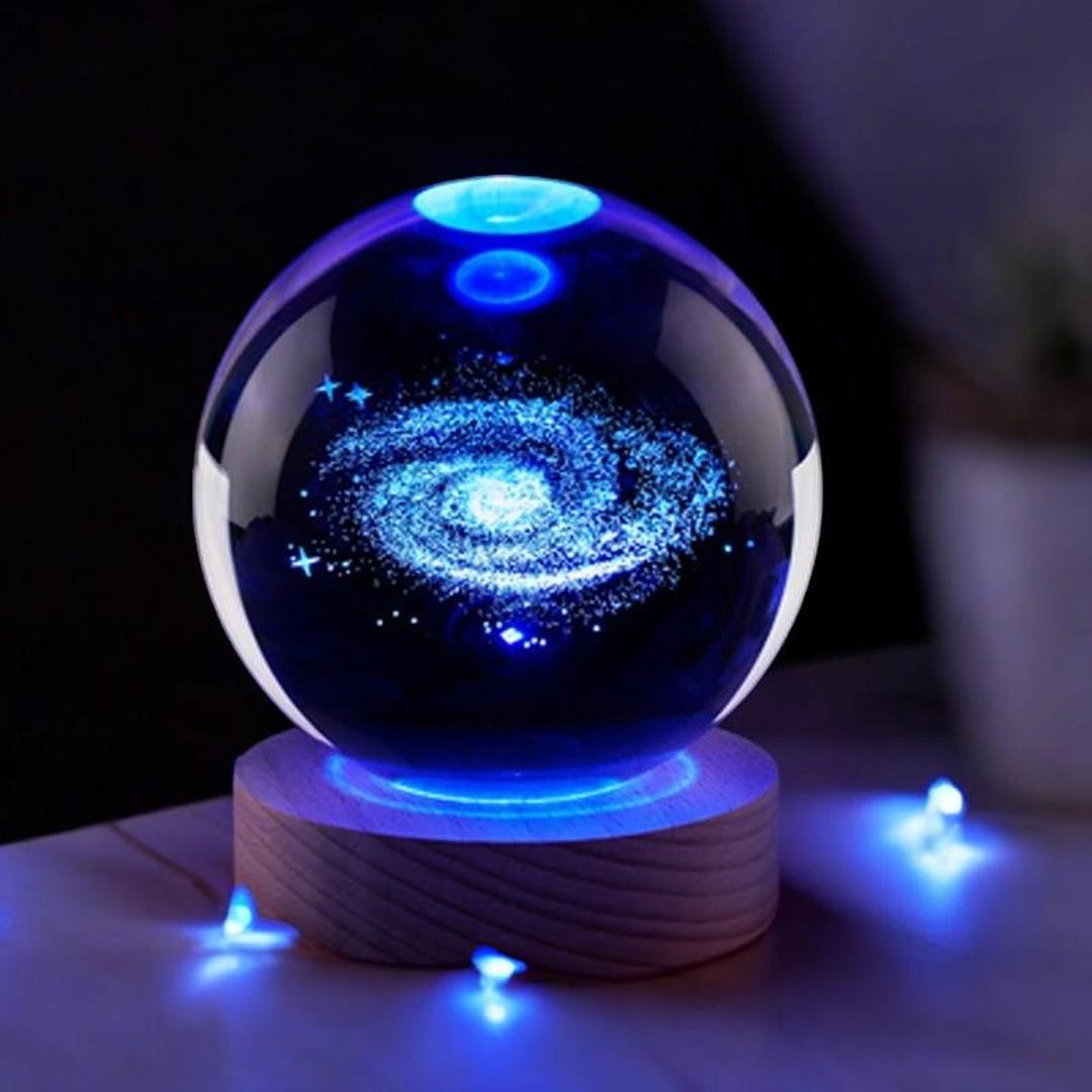 Galactic System 3dengraved Crystal Ball Night Light Boys Girls Birthday ...