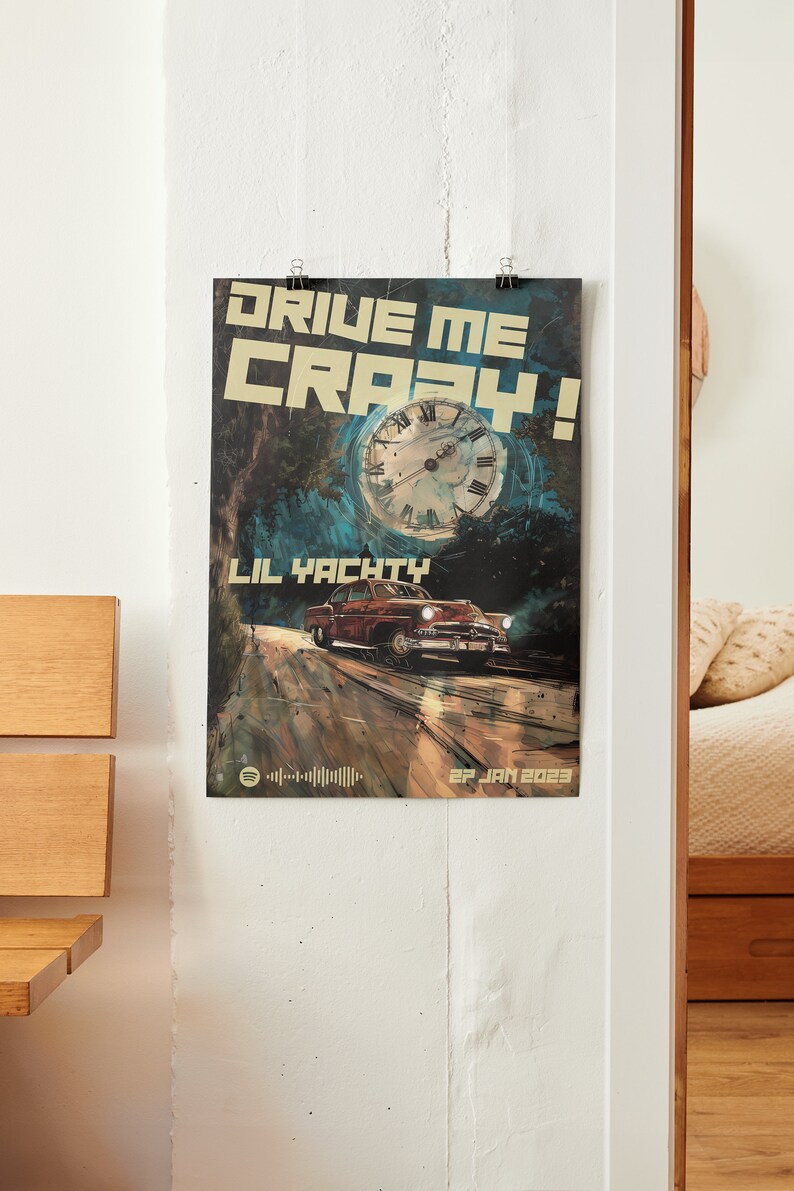 Poster Lil Yachty -poster Drive ME Crazy! - Post Rap - Spotify - Etsy