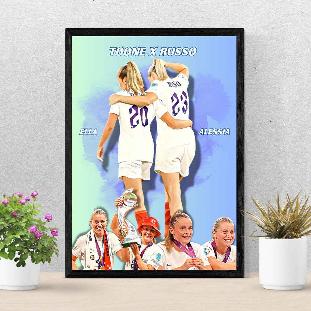Alessia Russo X Ella Toone Digital Poster Wall Art Bedroom Decor Gift ...
