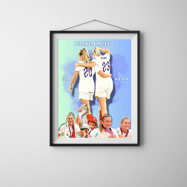 Alessia Russo X Ella Toone Digital Poster Wall Art Bedroom Decor Gift ...
