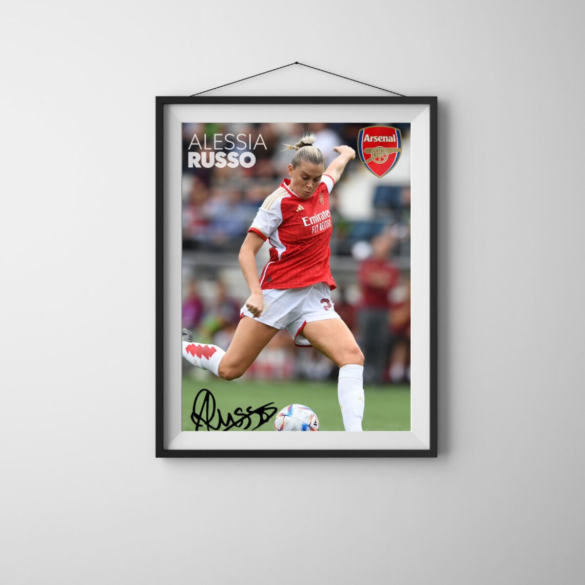 Alessia Russo Arsenal Digital Signed Poster Wall Art Bedroom Decor ...