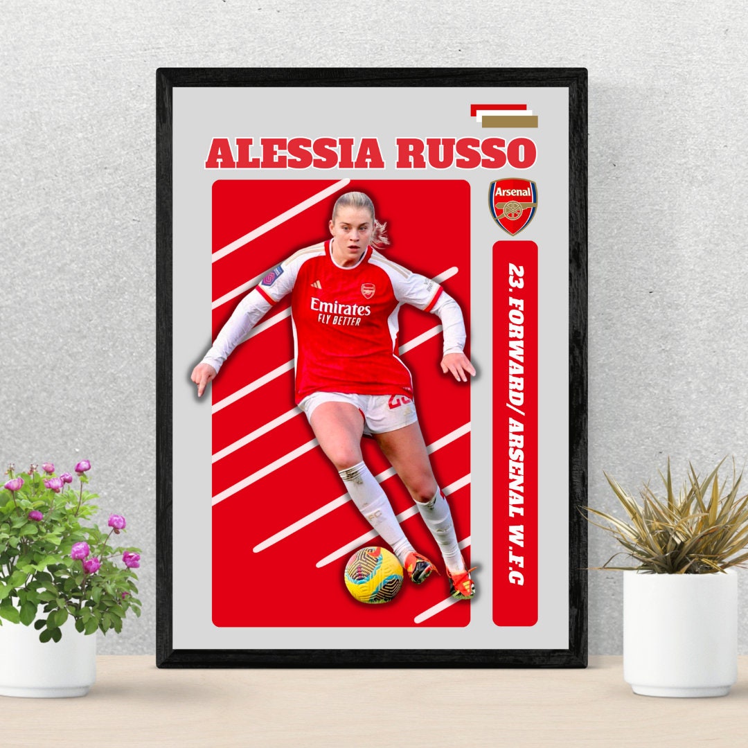 Alessia Russo Arsenal Digital Poster Wall Art Bedroom Decor Gift, Size ...