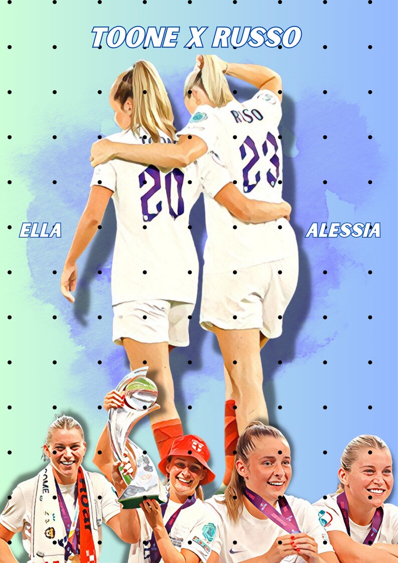 Alessia Russo X Ella Toone Digital Poster Wall Art Bedroom Decor Gift ...