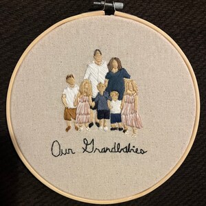 Embroidered Family Portrait - Etsy